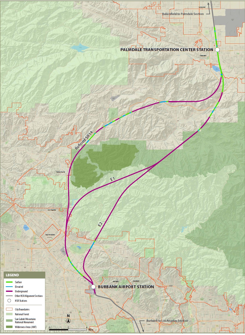 California Bullet Map